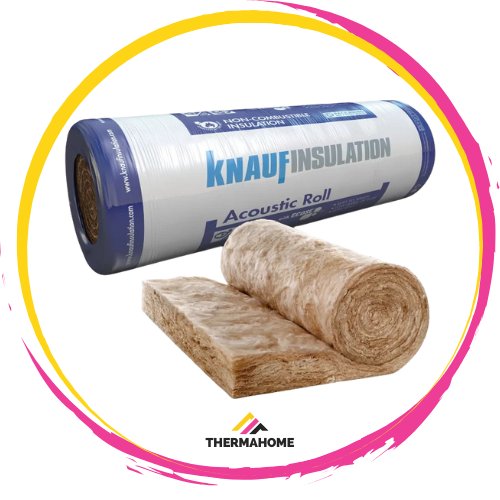Knauf 100mm Glass Wool Ceiling Insulation Roll - Thermahome